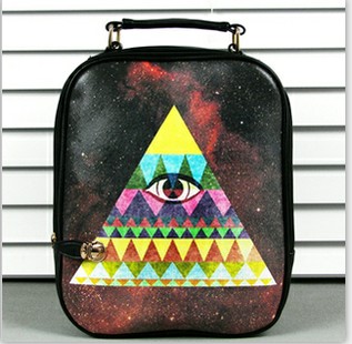[grlhx120060]cool Colorful Shiny Triangle Eye Backpack Bag on Luulla