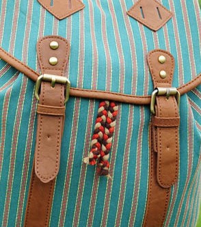 [grlhx120080]retro Green Grain Backpack Bag on Luulla