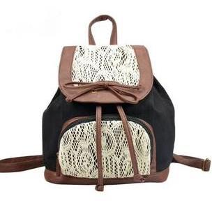[grlhx120003]retro Cute Lace Bowknot Backpack Bag on Luulla