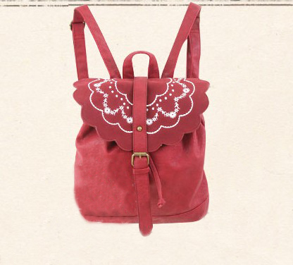 [grlhx120004]cute Red Flower Retro Backpack Bag on Luulla